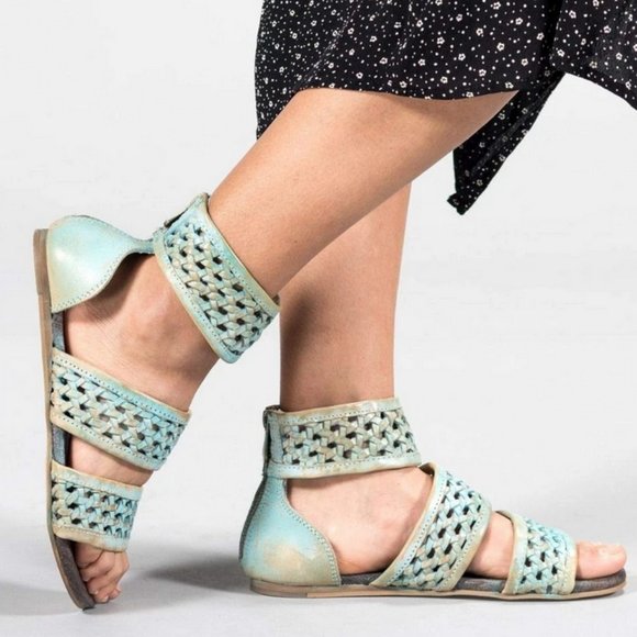 Roan | Shoes | Roan By Bed Stu Perforated Leather Flat Sandals | Poshmark